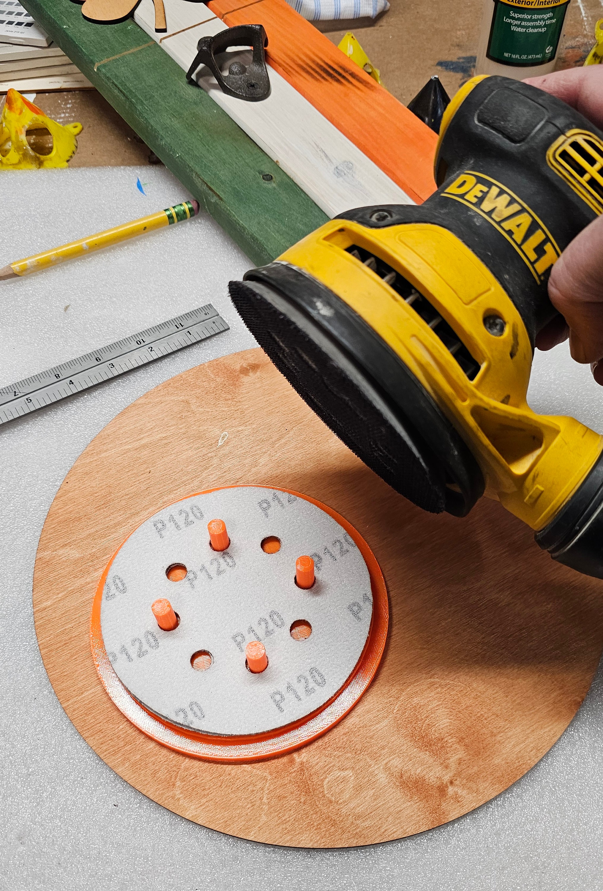 Sanding Pad Holder: Orbital Sander Sandpaper Disc Mount for DIY ...