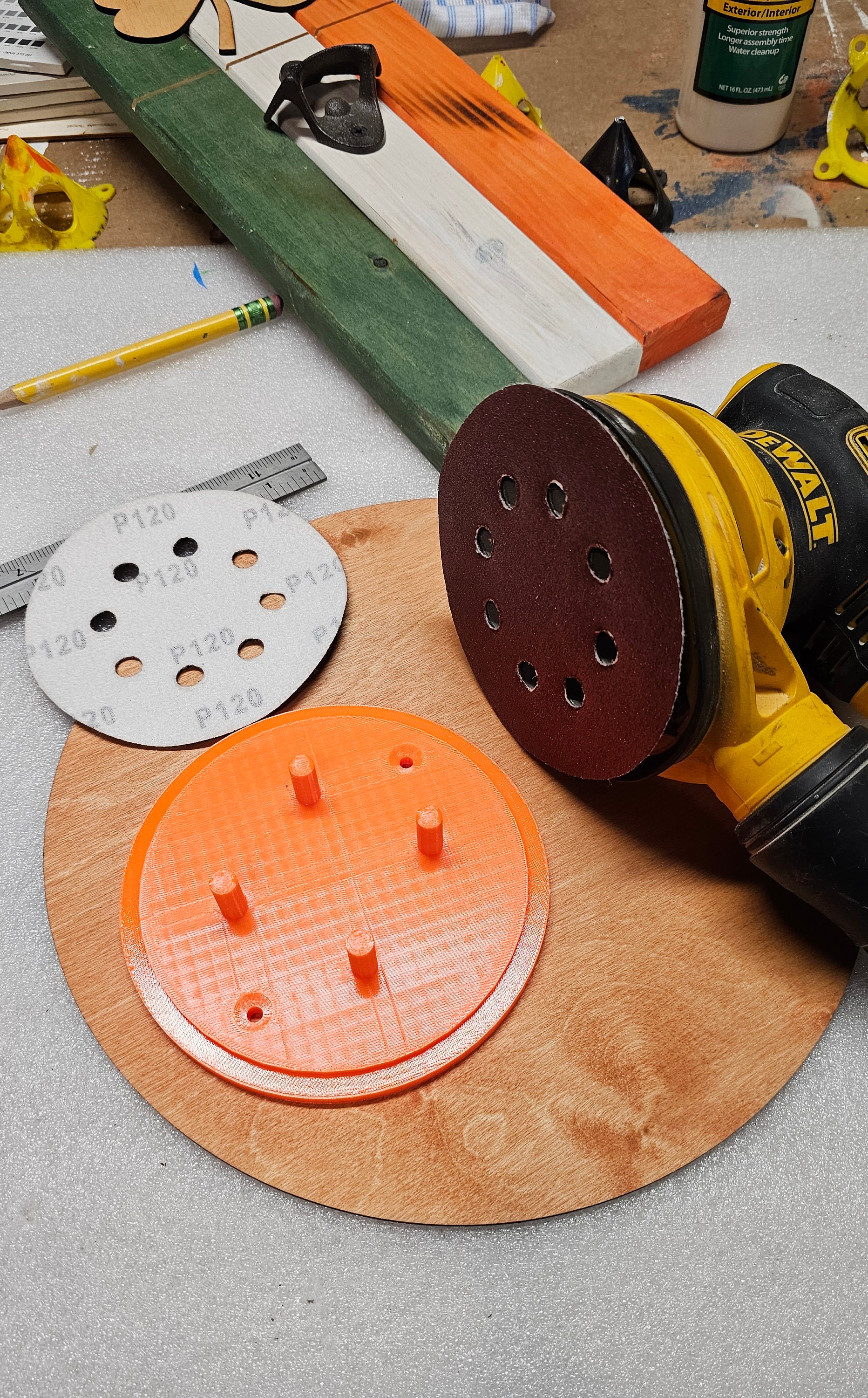 Sanding Pad Holder: Orbital Sander Sandpaper Disc Mount for DIY ...
