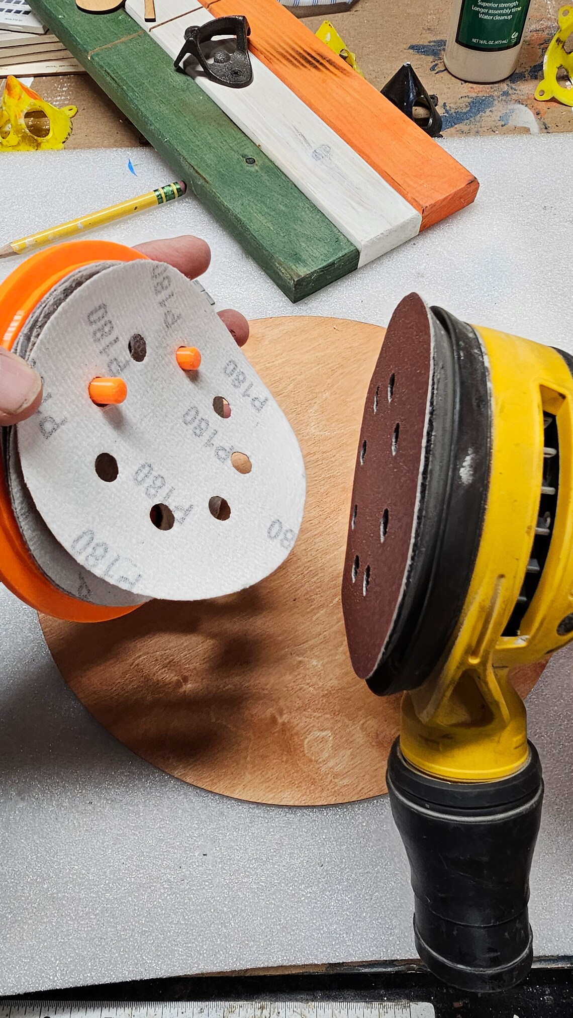 Sanding Pad Holder: Orbital Sander Sandpaper Disc Mount for DIY ...