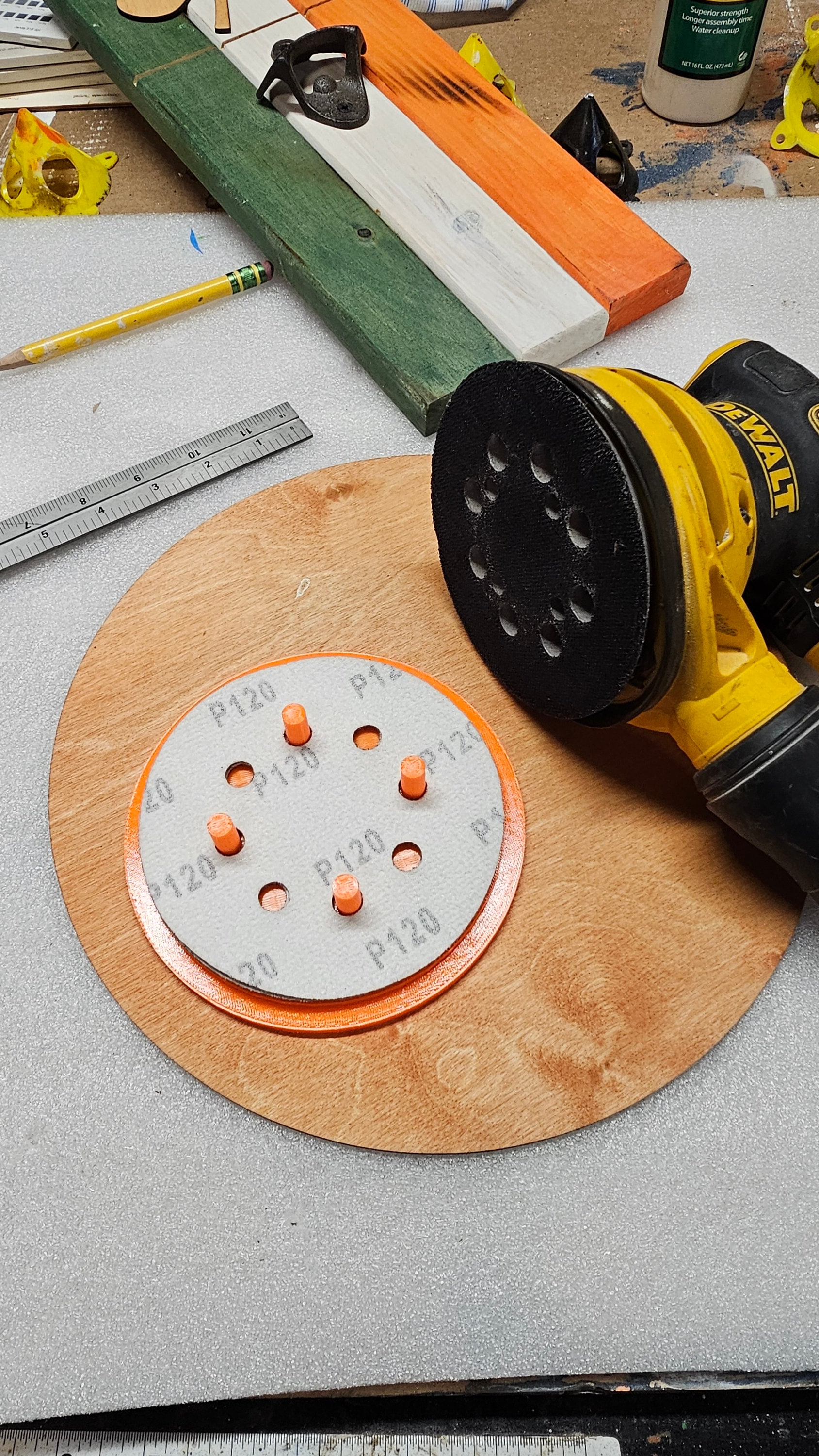 Sanding Pad Holder: Orbital Sander Sandpaper Disc Mount for DIY ...