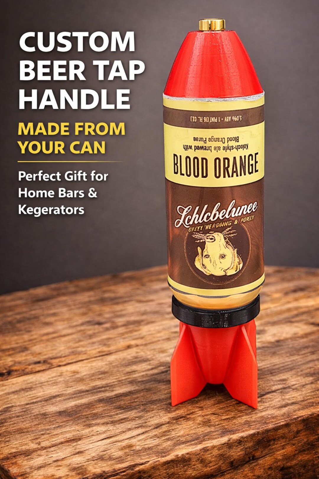 Custom Beer Tap Handle From Your Can of Choice – Personalized Kegerator ...