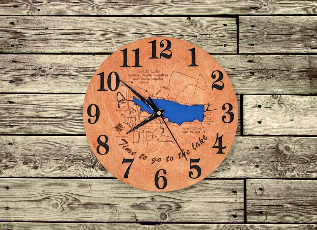 Custom Lake Clock | Custom Camp Clock | Custom Clock | Camp Decor ...