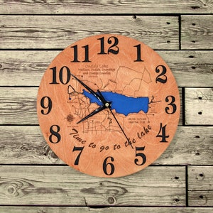Custom Lake Clock | Custom Camp Clock | Custom Clock | Camp Decor ...