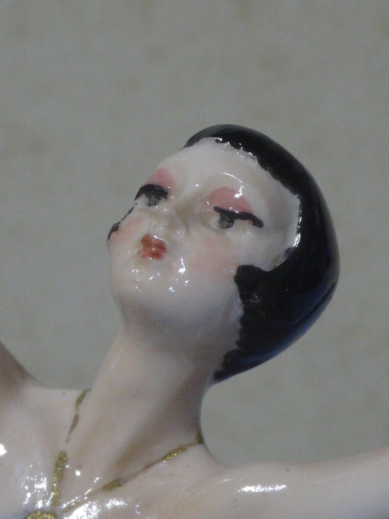 Sculpture A. Santini Signed Ballroom Lady Dancer Vintage Figurine ...