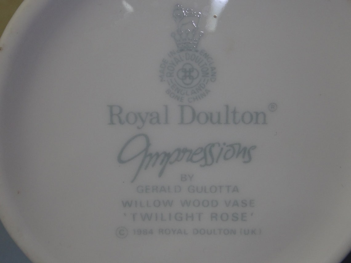 Vintage Royal Doulton Impressions Willow Wood Vase by Gerald Gulotta ...