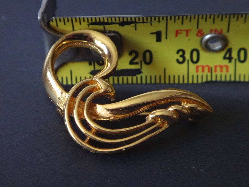 Vintage D'orlan Signed Polished Gold Tone Brooch - Etsy