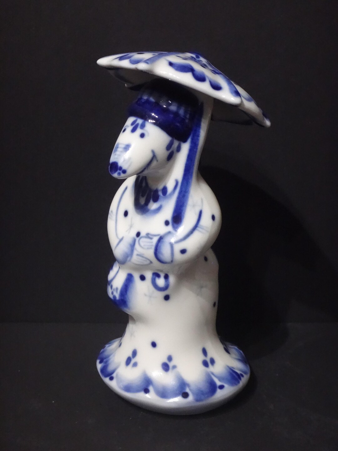 RARE GZHEL Porcelain Figurine of Rat With Umbrella. 6 1/2” Signed. - Etsy
