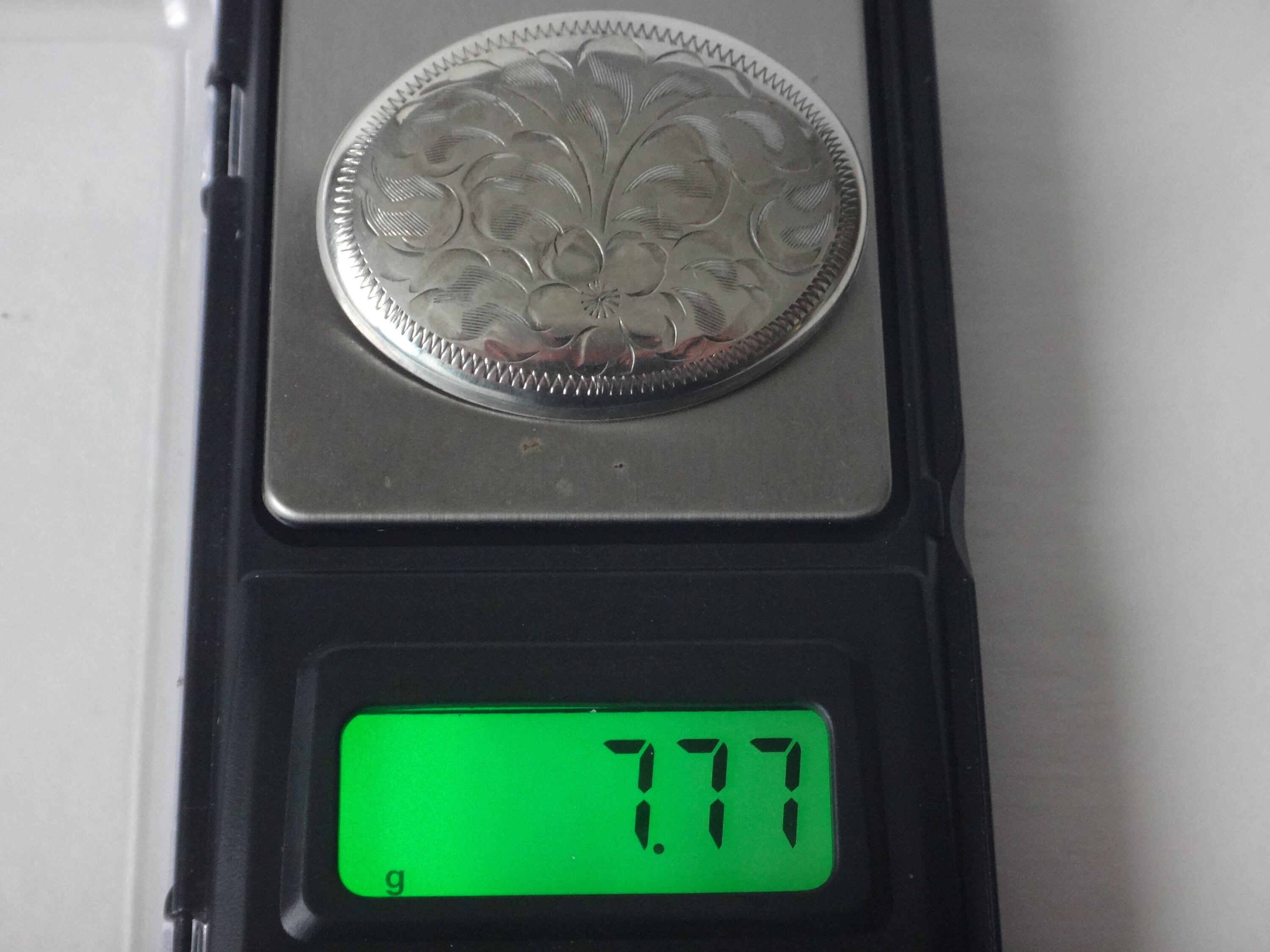 Vintage Sterling Silver Birks Oval Brooch, Engraved Floral Pattern Pin ...