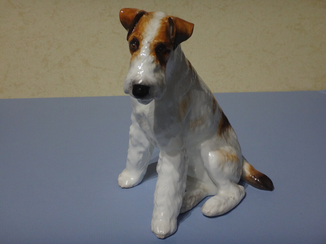 Rare Paragon Bone China Wire Hair Fox Terrier Figurine 7" - Etsy