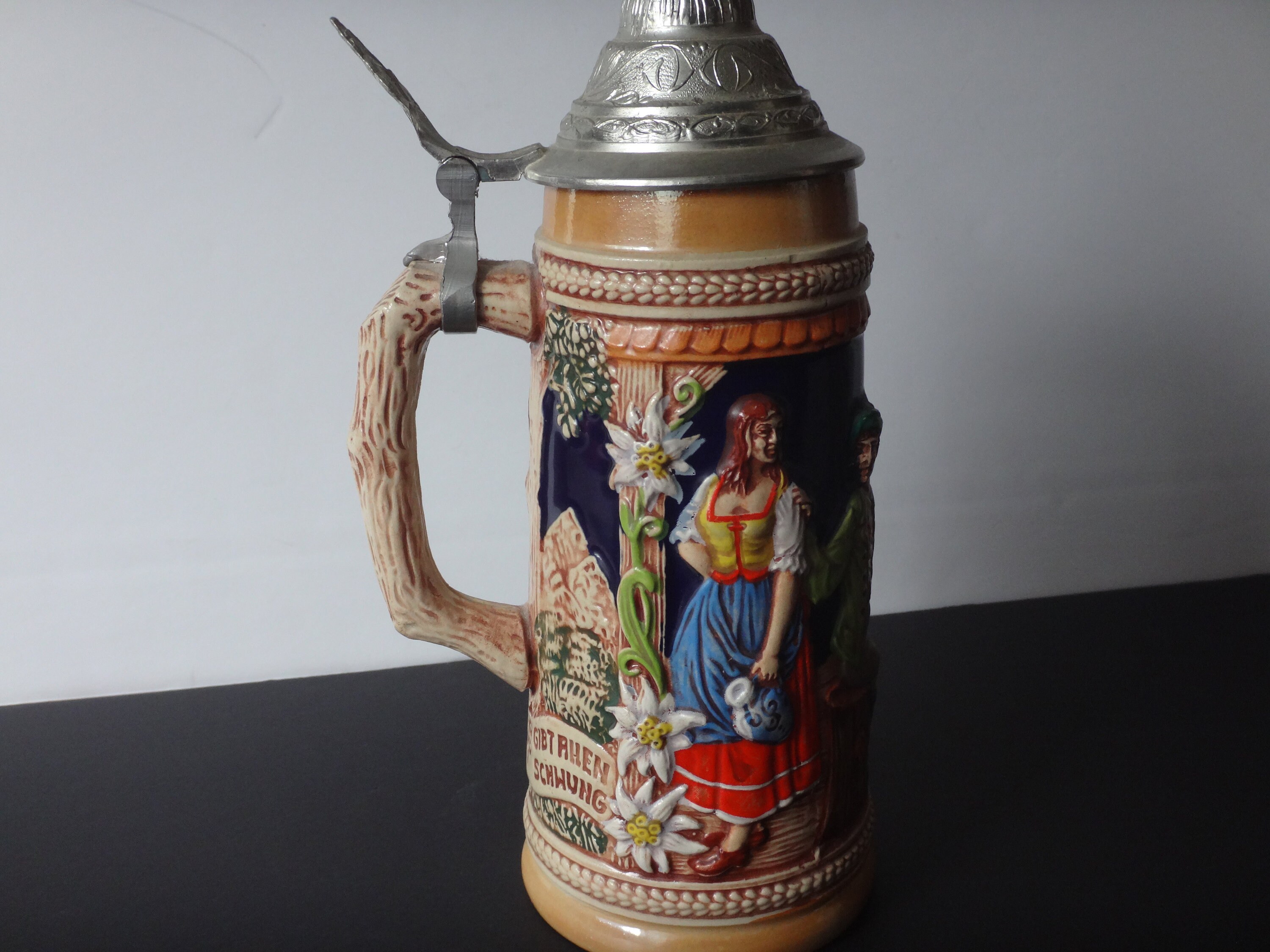 Collectable Vintage German Lidded Beer Stein Gerz 7." - Etsy