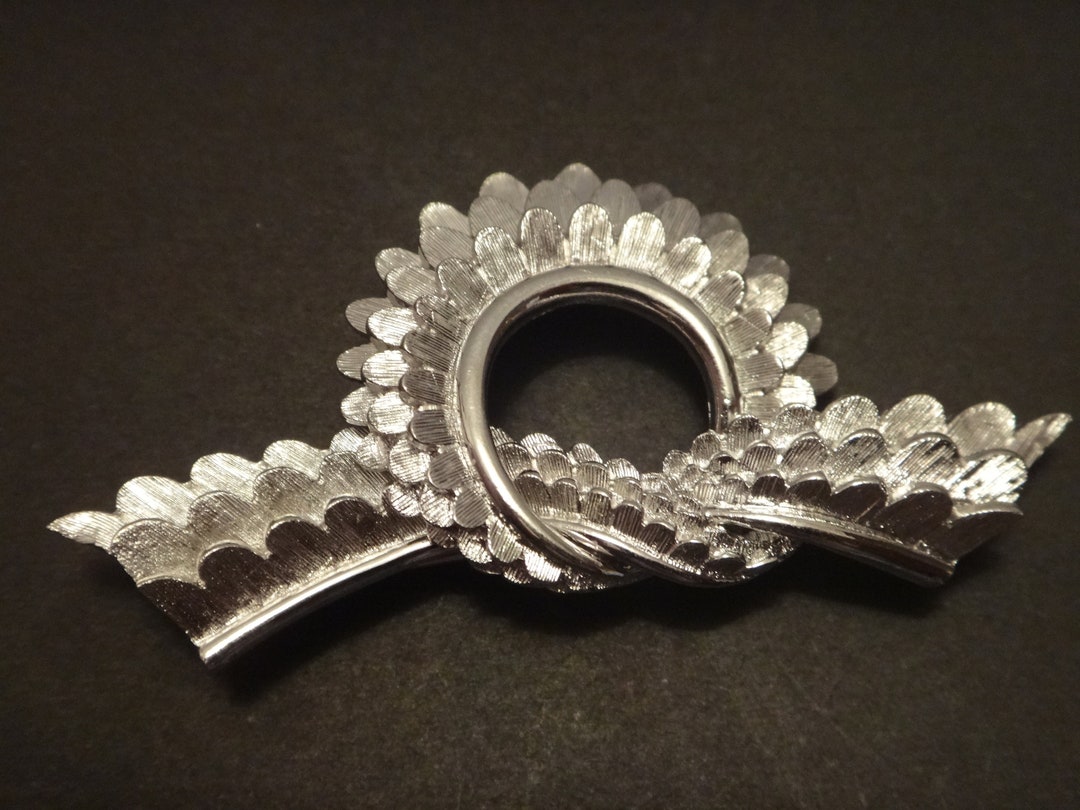 Vintage Boucher Silver-tone Brooch Signed. - Etsy