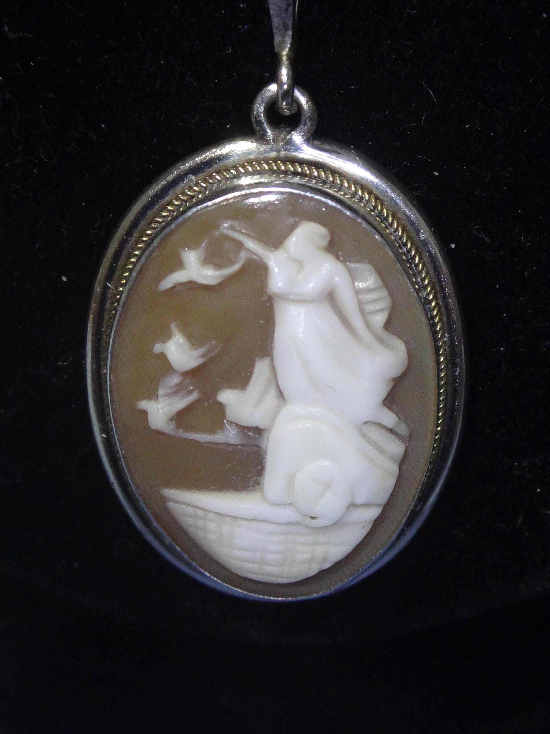 Antique German Silver 800 Shell Cameo - Etsy