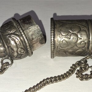 Antique Reticulated Silver Scroll Holder - C.19th Century - Excellent ...