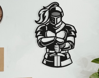 Wood Knight Wall Art - Etsy