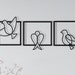 Dove Birds Framed Set Wall Art, Geometric Sitting Cute Birds Wall Decor ...