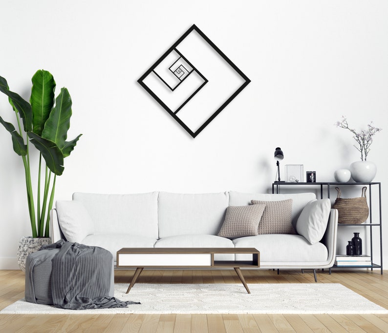 Squares Wood Wall Art Wall Decor Geometric Infinity Figure - Etsy