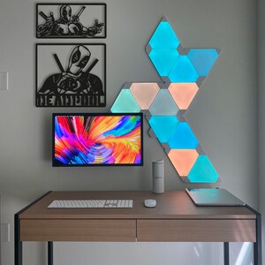 Deadpool Wood Wall Art, Geometric Framed Deadpool Portrait Wall Decor ...