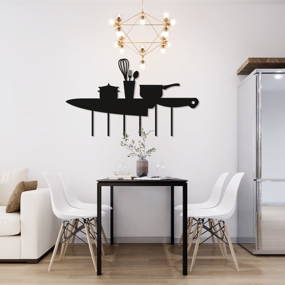 Kitchen Tools Wood Wall Art Wall Decor Geometric Kithcenware | Etsy