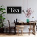 Tea Sign Wood Wall Art Wall Decor Geometric Kitchen Tea Font - Etsy