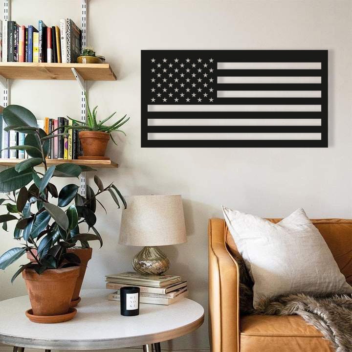 USA Flag Wood Wall Art Geometric US Flag Sign Wall Decor 3D - Etsy