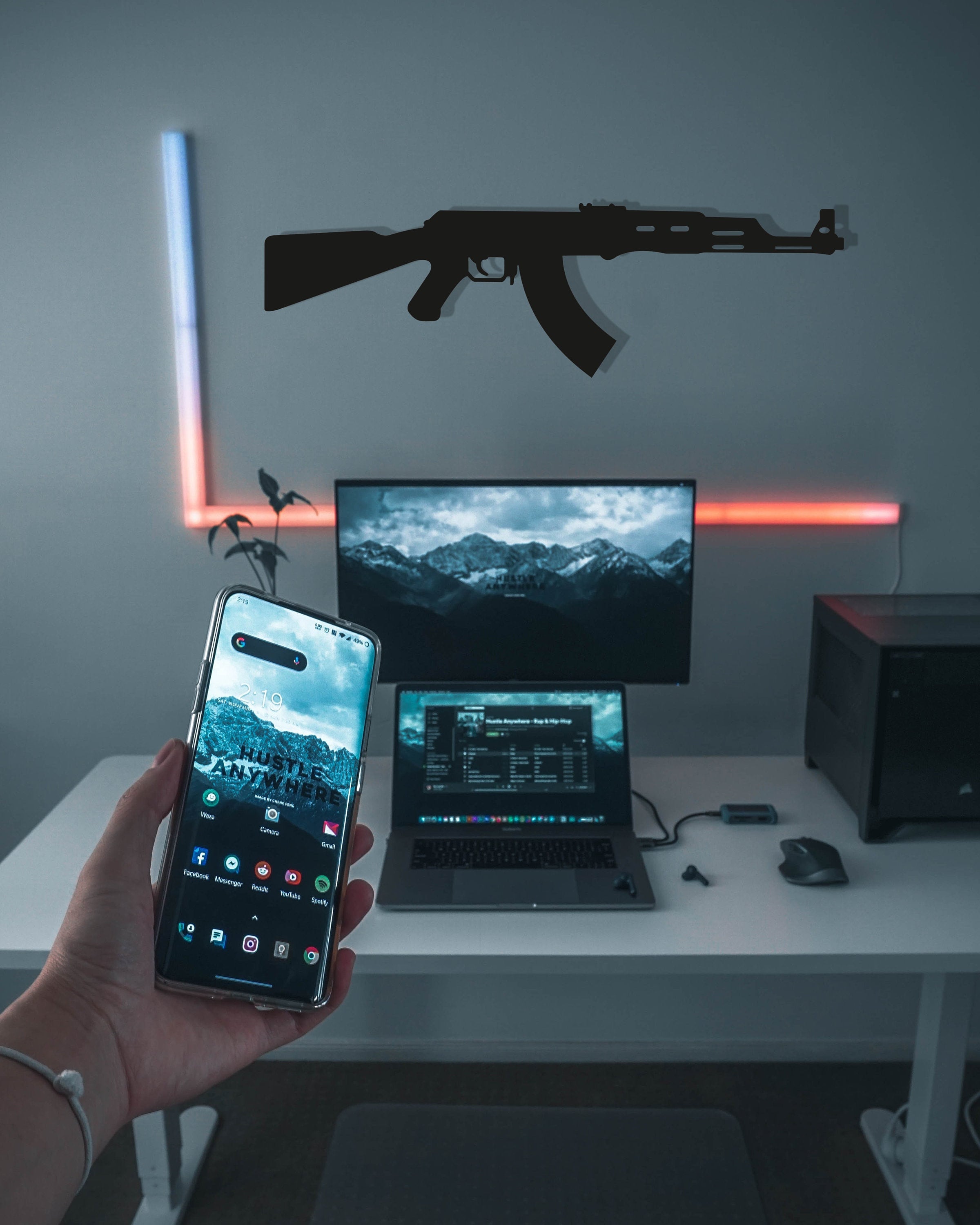 AK-47 Wood Wall Art Geometric Kalashnikov Wall Decor Figure | Etsy