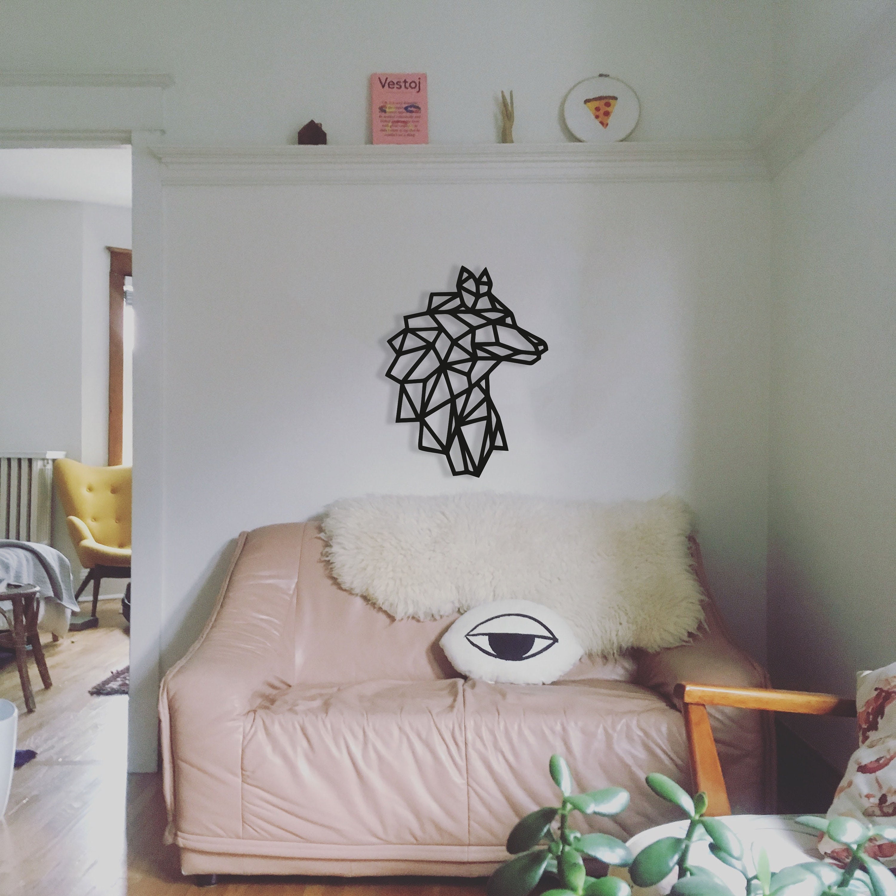 Geometric Wolf Wood Wall Art Geometric Wolf Wall Decor 3D - Etsy