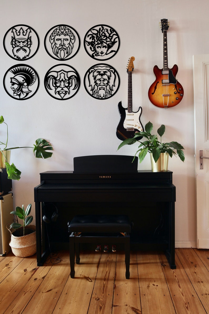 Mythical Gods Wood Wall Art Greek Mythology Gods Wall Decor - Etsy