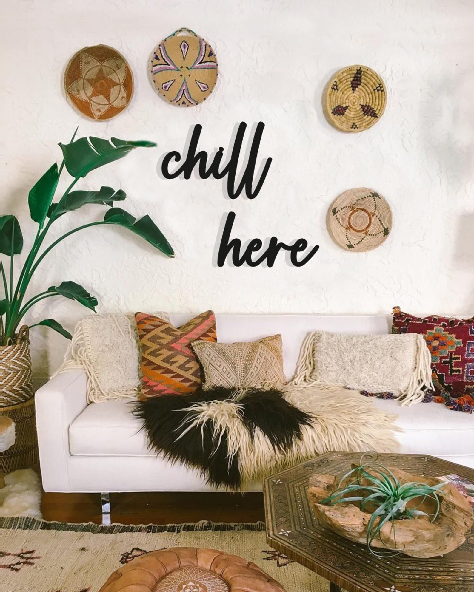 Chill Here Wood Wall Art, Motivational Quote Wall Decor, Positive Vibes ...