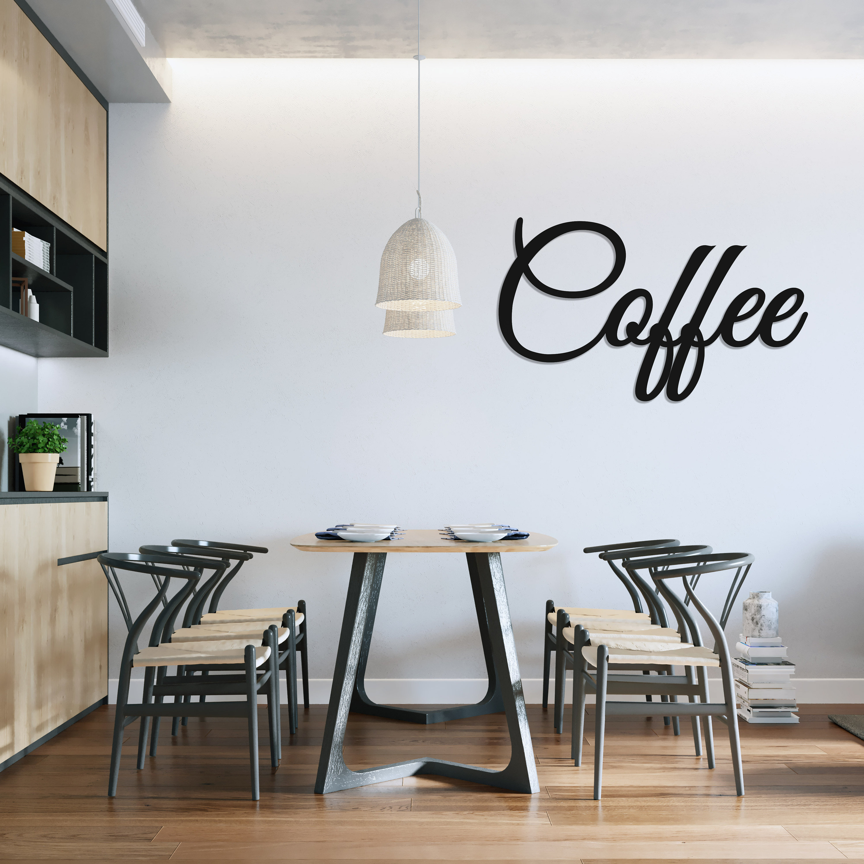 Coffee Sign Wood Wall Art Wall Decor Geometric Kitchen Coffee - Etsy