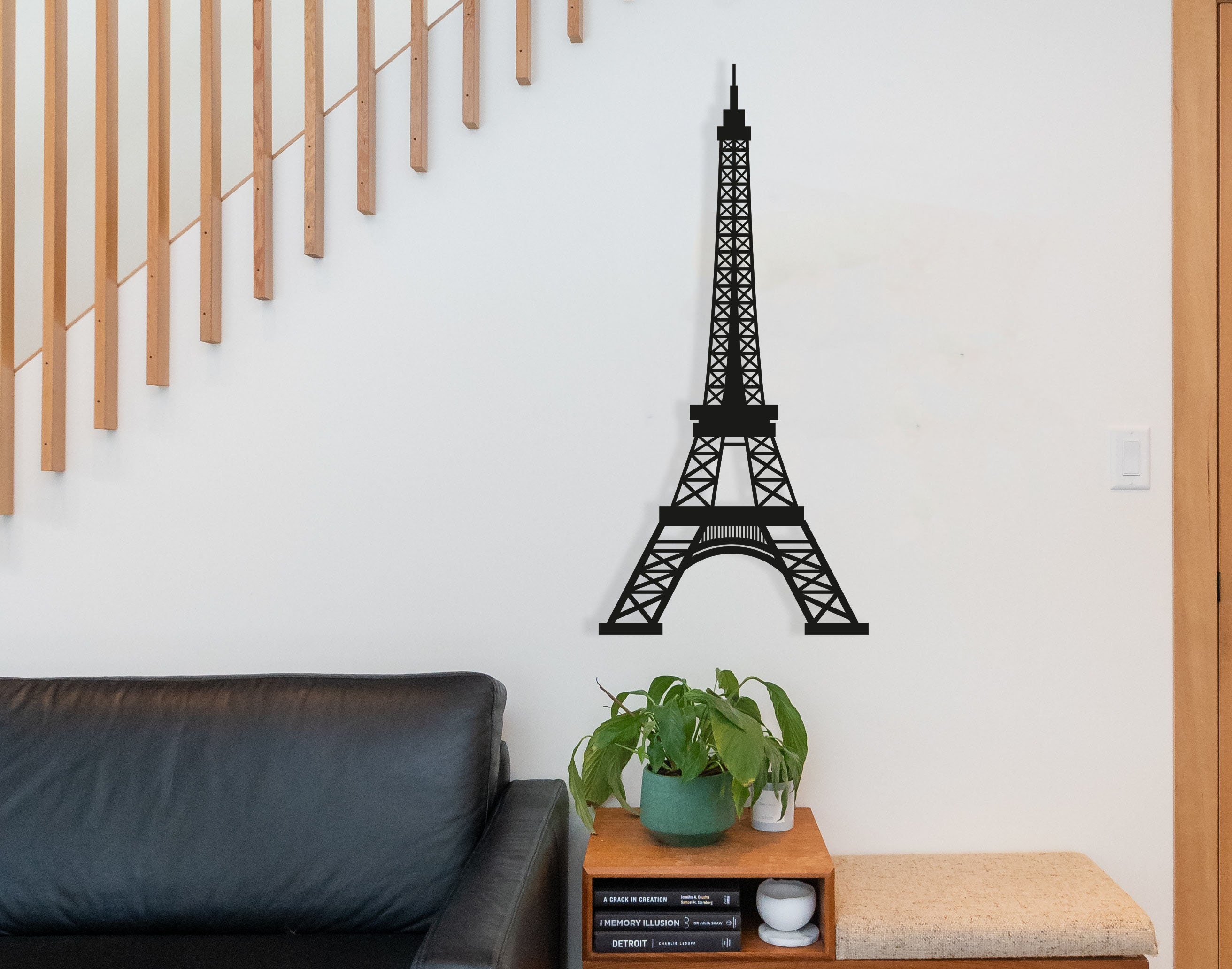 Eiffel Tower Wood Wall Art Geometric Paris Wall Decor 3D | Etsy