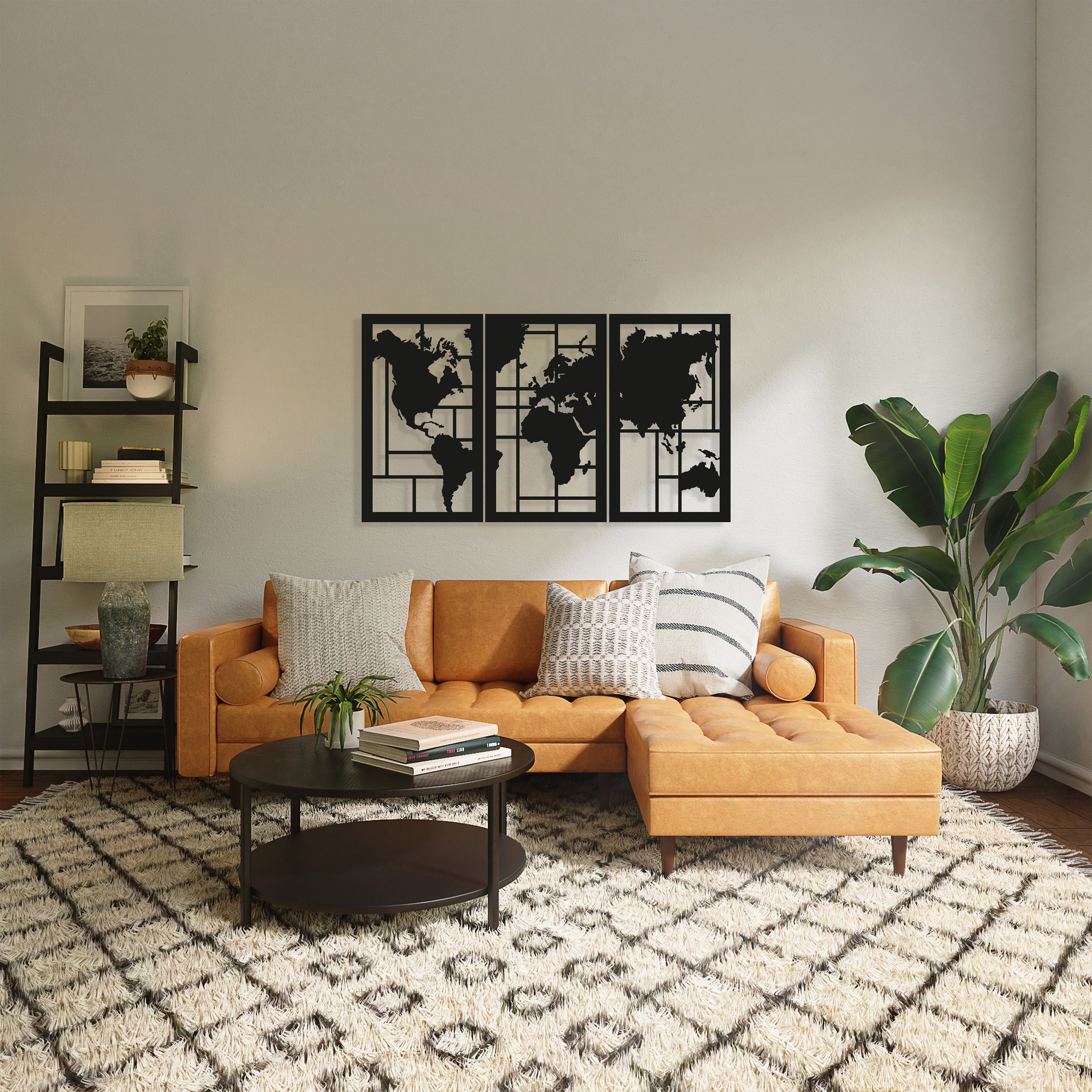 World Map Panels Wood Wall Art Geometric World Map Wall Decor - Etsy