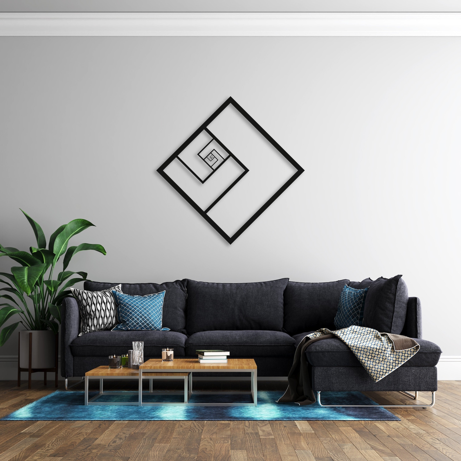 Squares Wood Wall Art Wall Decor Geometric Infinity Figure - Etsy