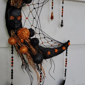 Gothic Moon Wreath. Moon Phase Wall Decor. Black Moon Wreath. Celestial ...