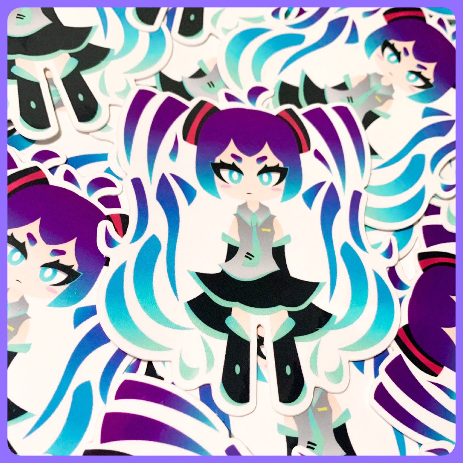 Hatsune Vinyl Sticker - Etsy