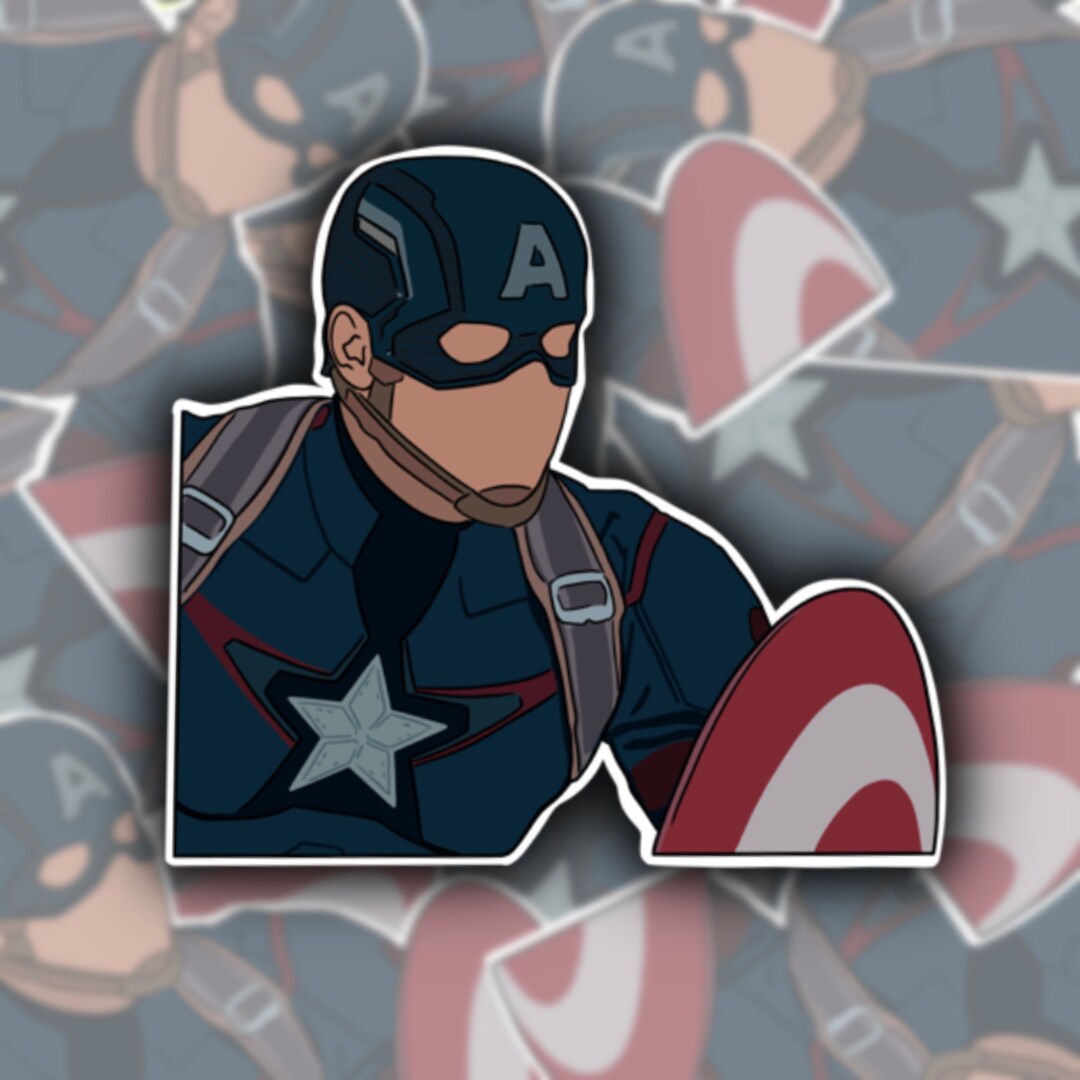 Captain America Marvel MCU Weatherproof Digital Art Sticker ...