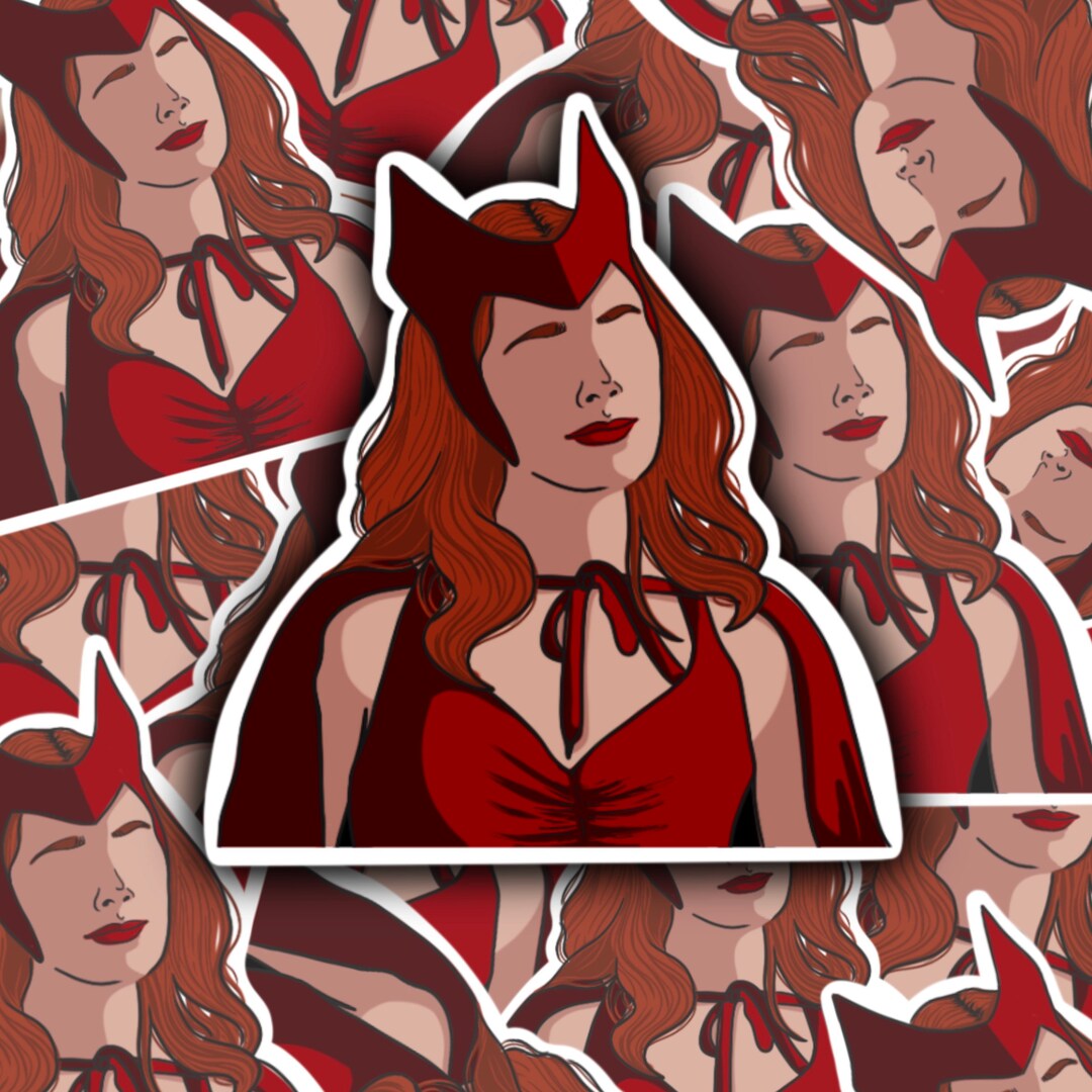Wanda Wandavision Marvel Weatherproof Digital Art Sticker ...