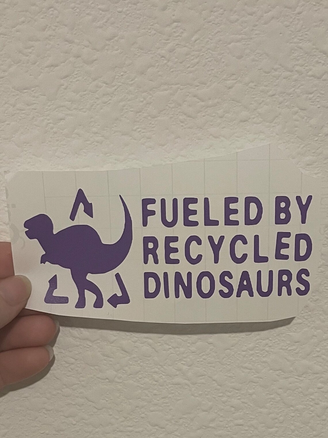 Fueled by Recycled Dinosaurs Car Decal, Vinyl Decal - Etsy