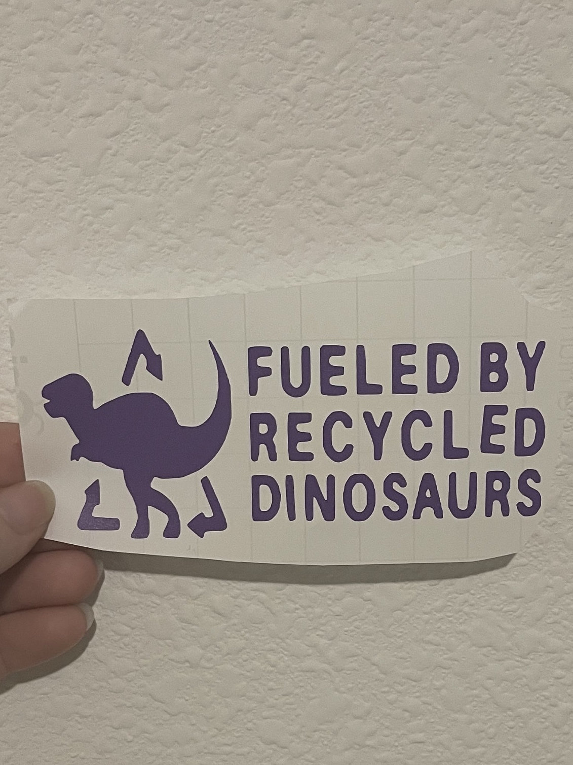 Fueled by Recycled Dinosaurs Car Decal, Vinyl Decal - Etsy