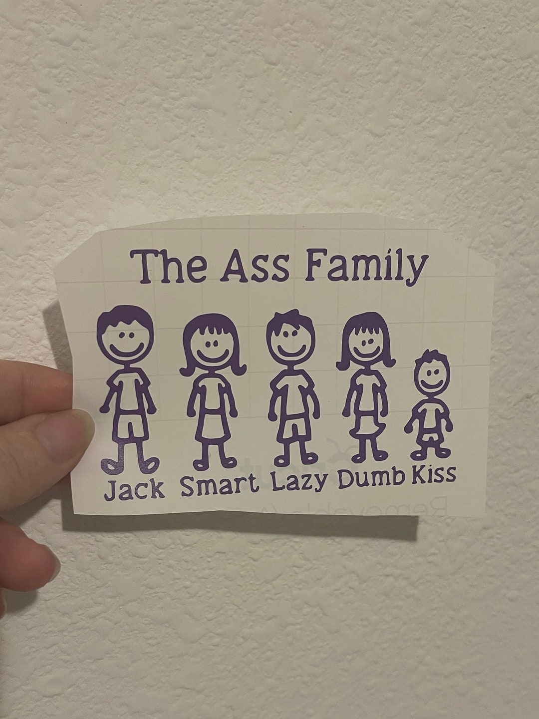The AS* Family Car Decal, Vinyl Decal - Etsy
