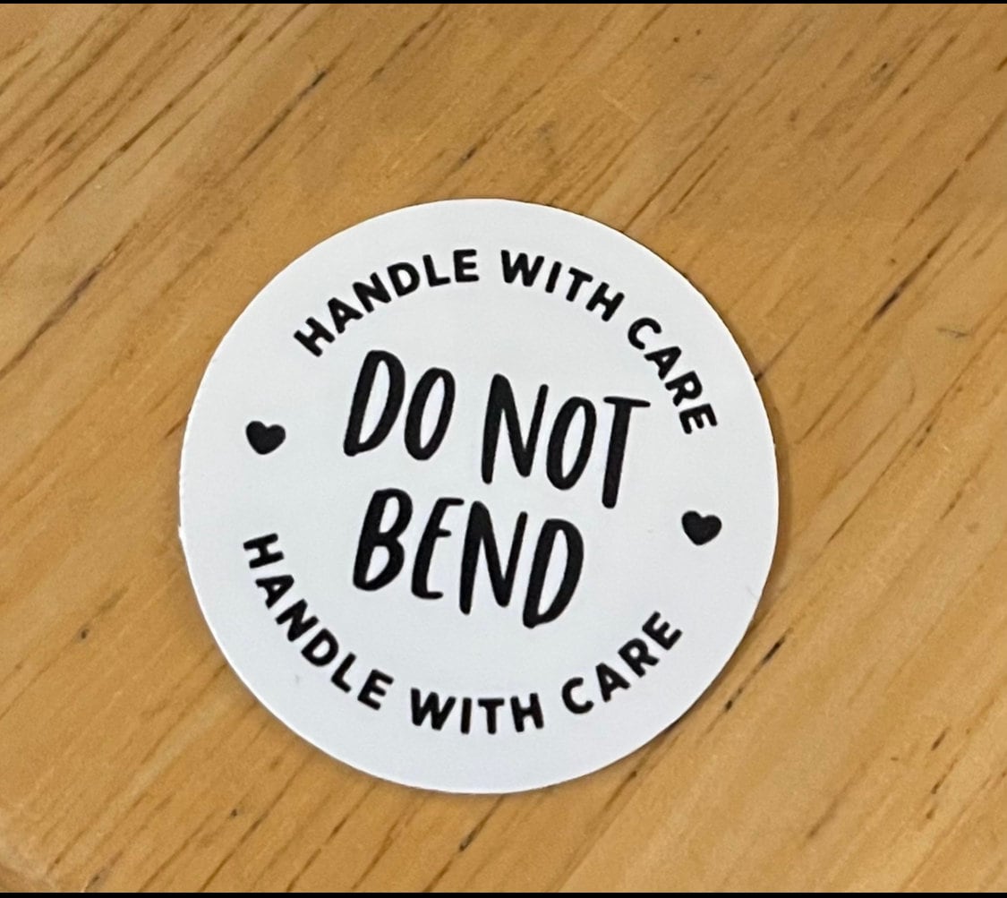 Do Not Bend Handle With Care Stickers - Etsy