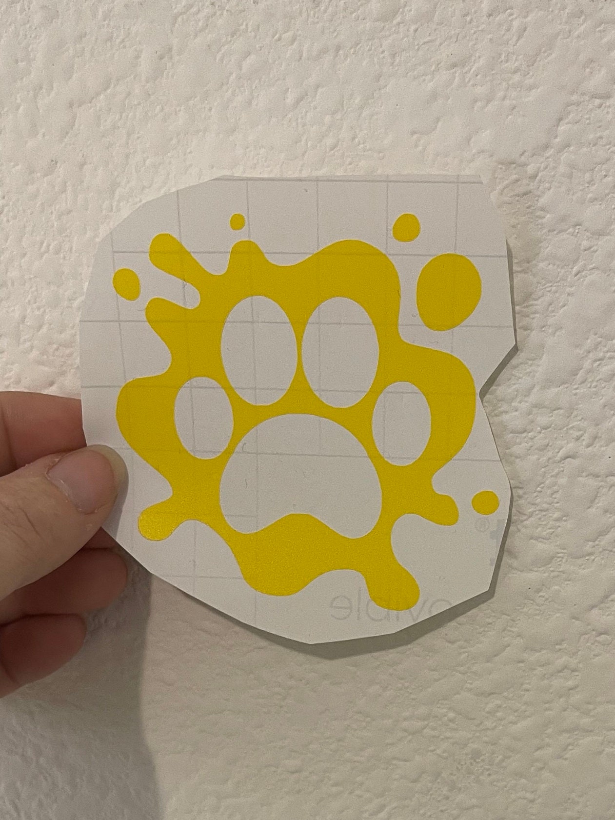 Splatter Paw Print Car Decal, Vinyl Decal - Etsy