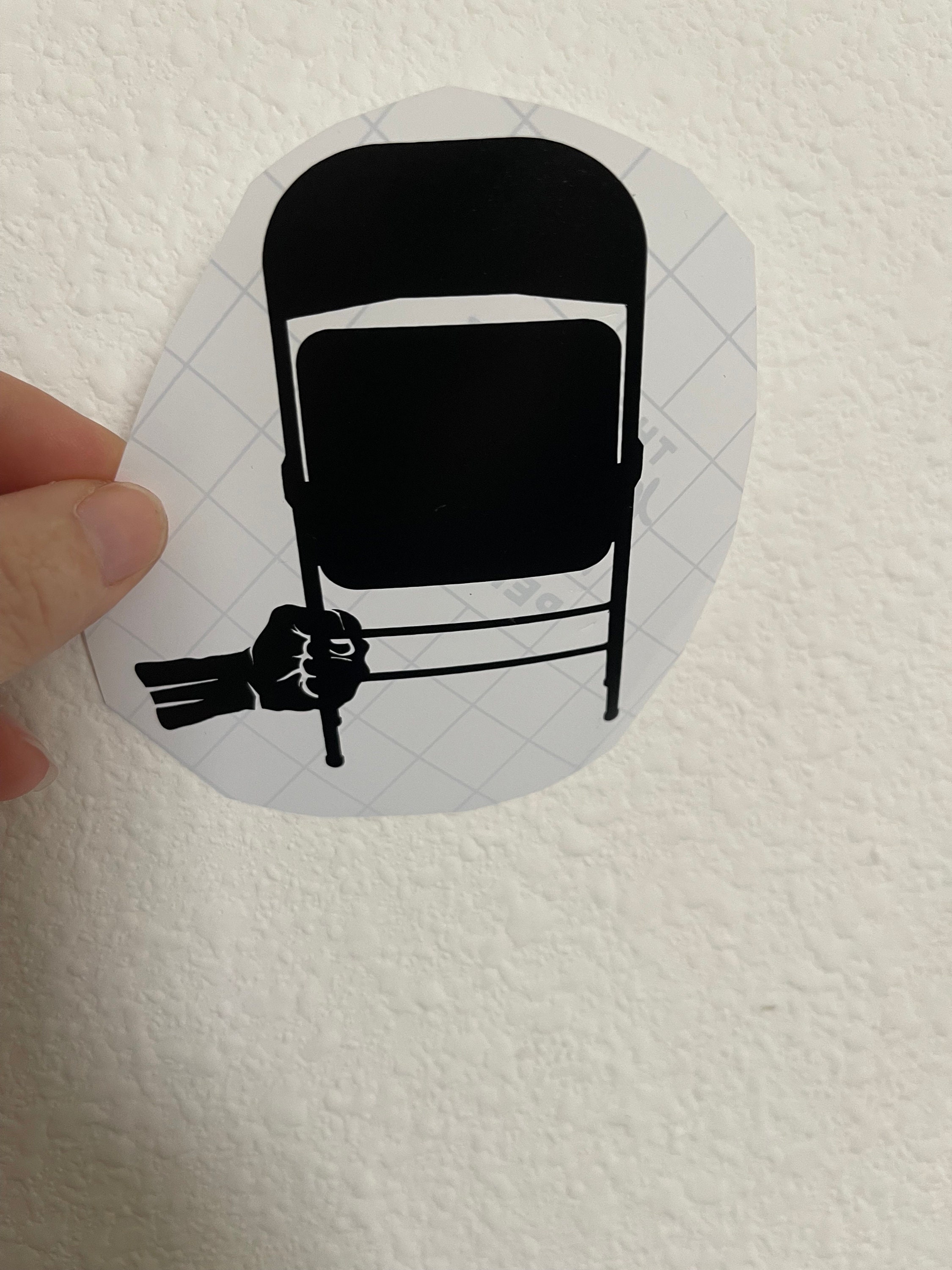 Folded Chair Car Decal, Vinyl Decal - Etsy