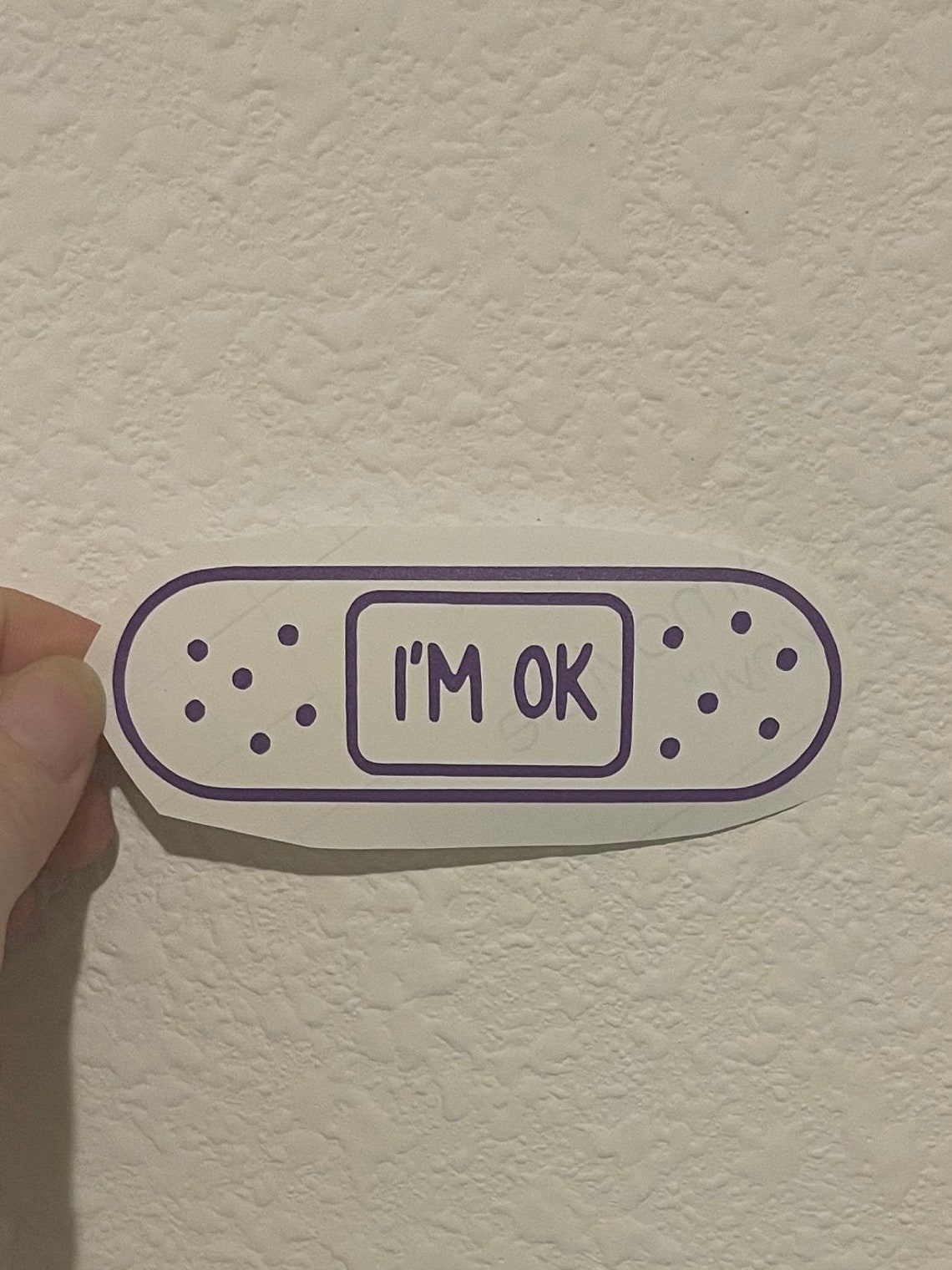 I’m Okay Bandaid Car Decal, Vinyl Decal - Etsy