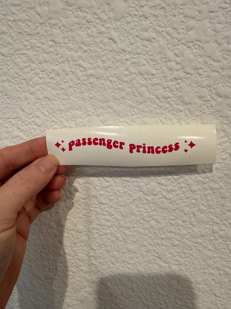 Passenger Princess Car Decal, Vinyl Decal - Etsy