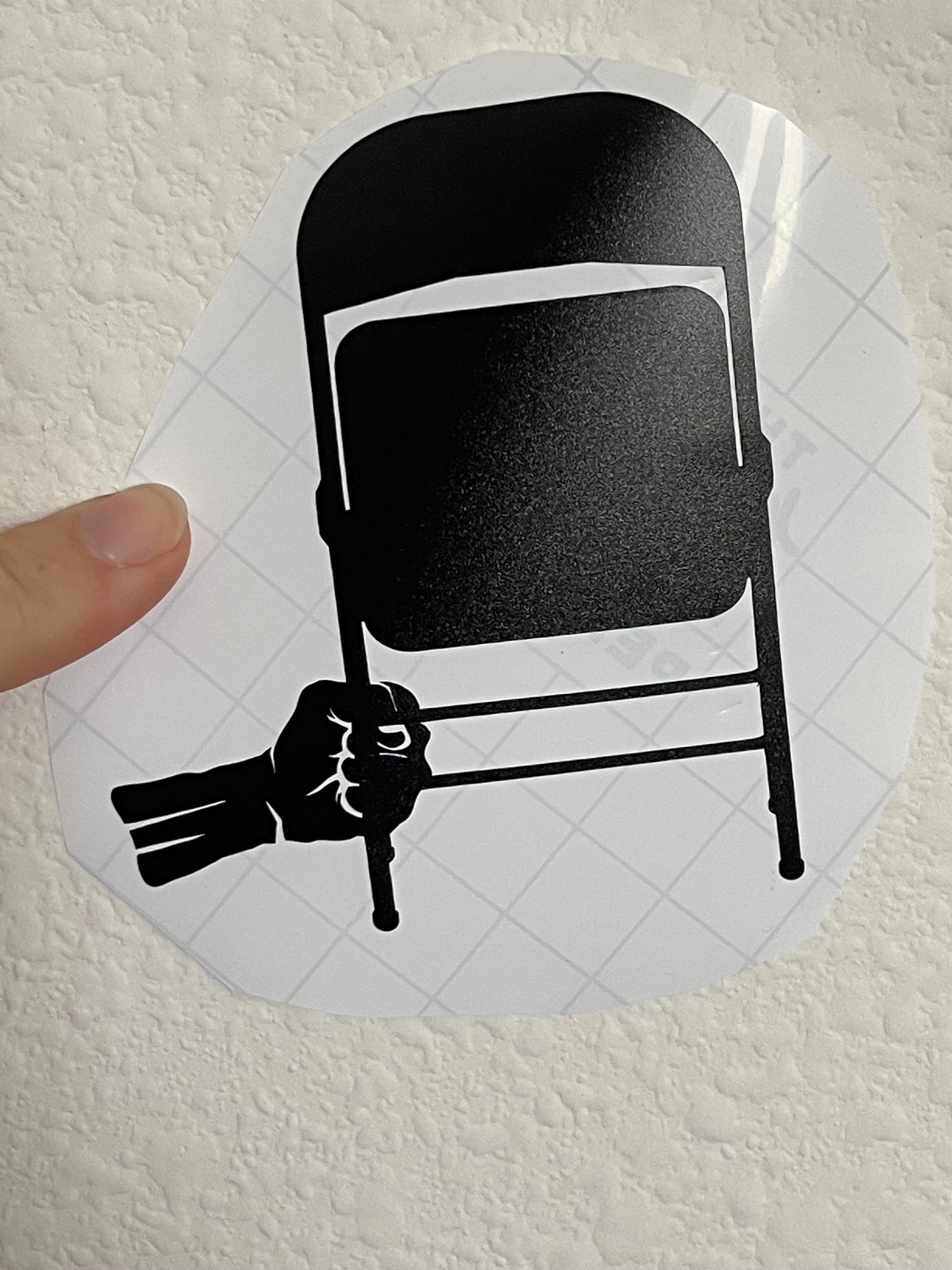 Folded Chair Car Decal, Vinyl Decal - Etsy