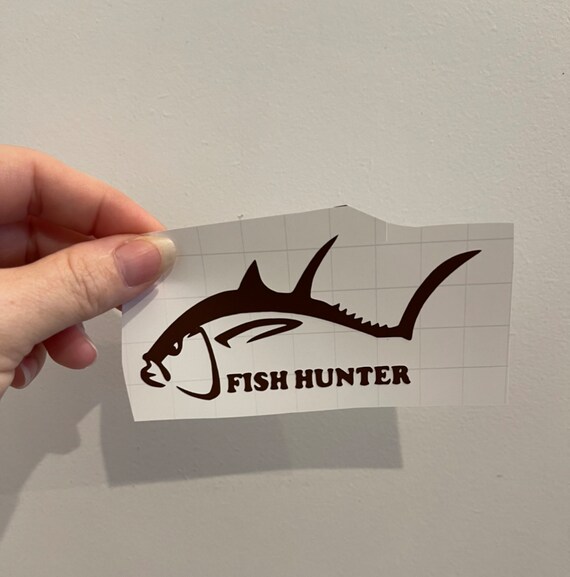 Fish Hunter Car Decal Vinyl Decal - Etsy