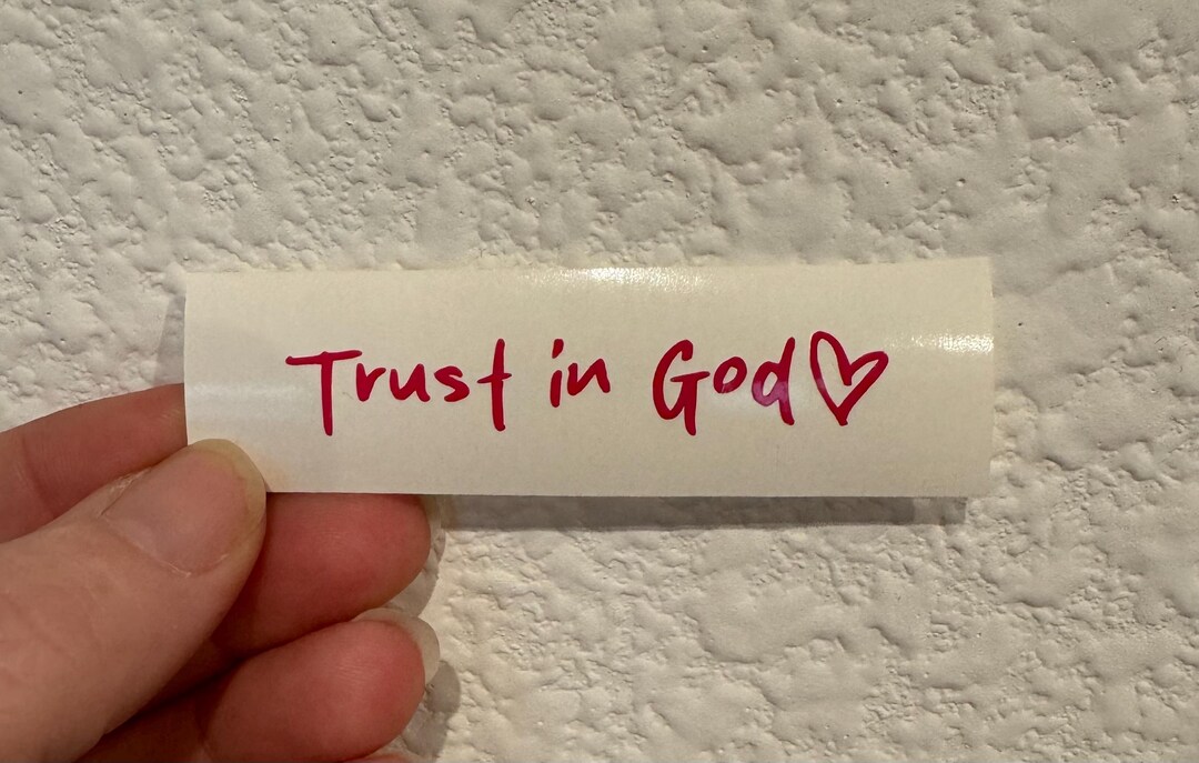 Trust in God Car Decal, Vinyl Decal - Etsy