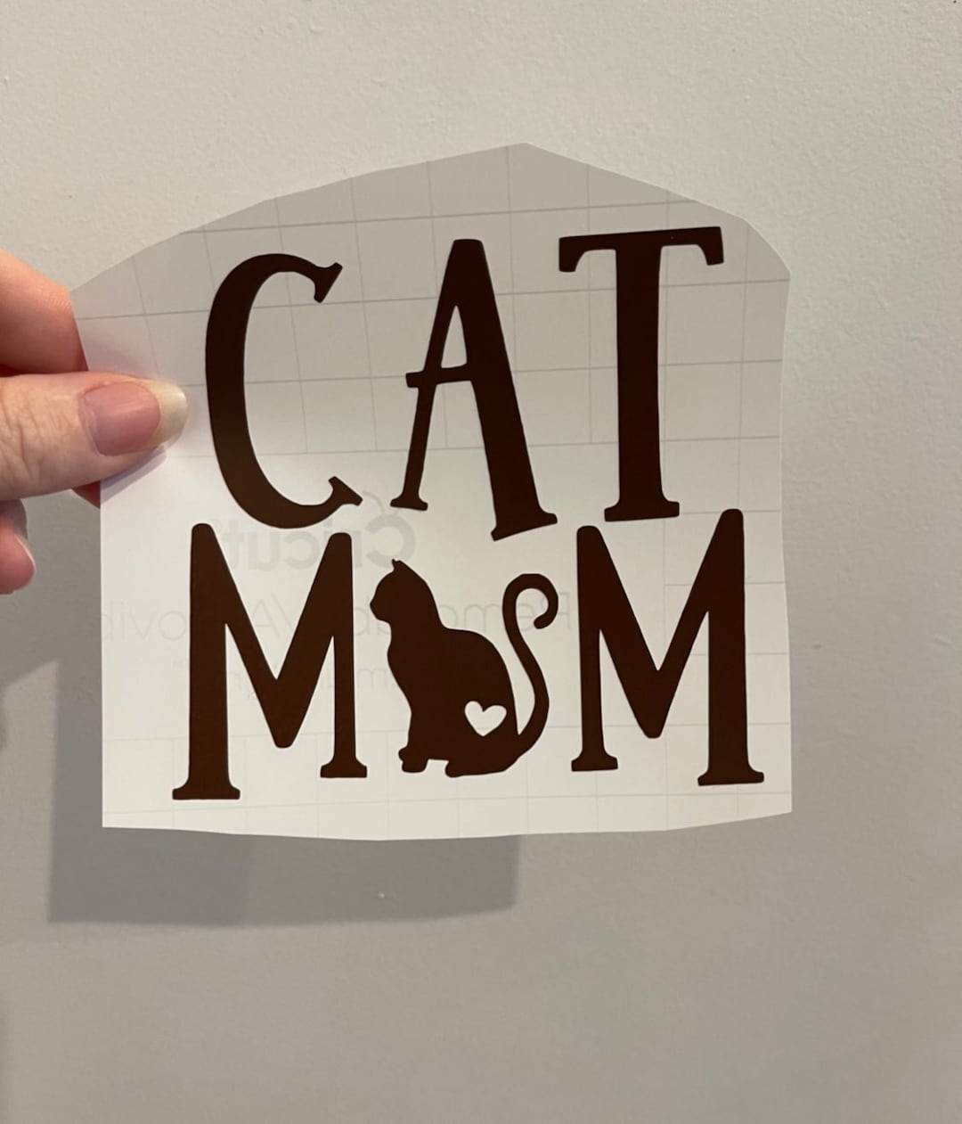 Cat Mom Kitty Car Decal, Vinyl Decal - Etsy