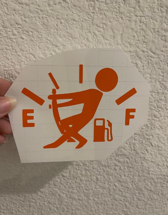 Empty Gas Tank Man Car Decal Vinyl Decal - Etsy Australia