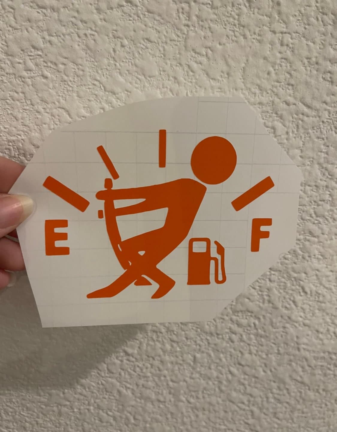 Empty Gas Tank Man Car Decal, Vinyl Decal - Etsy Australia